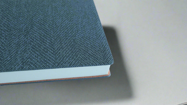 GREY RUSTIC FABRIC TEXTURE A5 PU NOTEBOOK – SPL SHOP